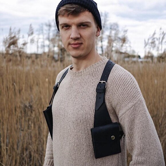 Vigor | Accessories | Hiphop Men Leather Shoulder Holster Bag ...